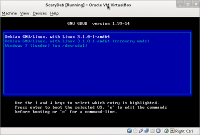 Grub Menu - Scarygliders